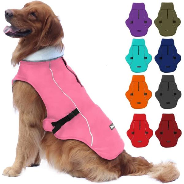 商品名EMUST Dog Jacket Winter, Cozy Windproof Dog Jacket for Cold Weather, Solid Color Dog Vests for Winter for Medium Dogs...