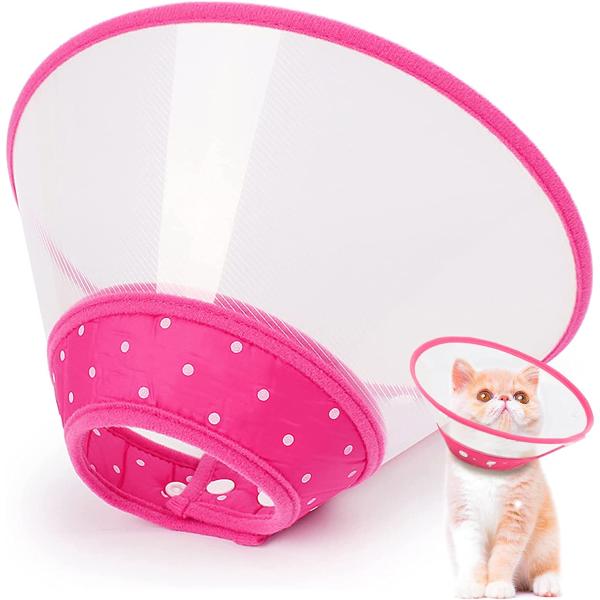 商品名Vivifying Cat Cone, Adjustable 4.7-5.7 Inches Lightweight Elizabethan Collar for Kittens, Rabbits, Cats, Kitties, Pup...