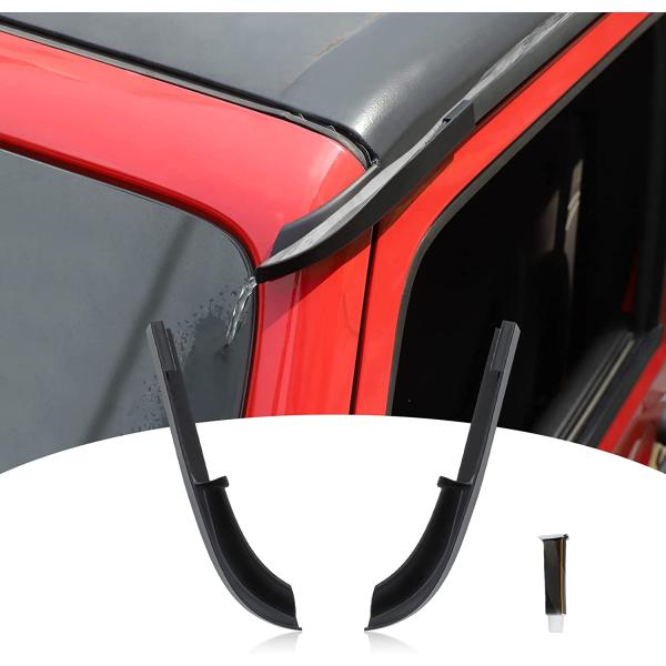 商品名JeCar JK Hardtop Rain Gutter Extension Drip Rail Rain Diverter Exterior Accessories for Jeep Wrangler 2011-2018 JK JK...