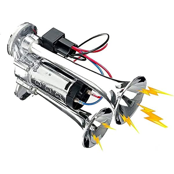 商品名12V Truck Train Air Horn,150DB Super Loud Car Horns Kit with Compressor for Trucks Lorrys Trains Boats Cars Van Ship ...