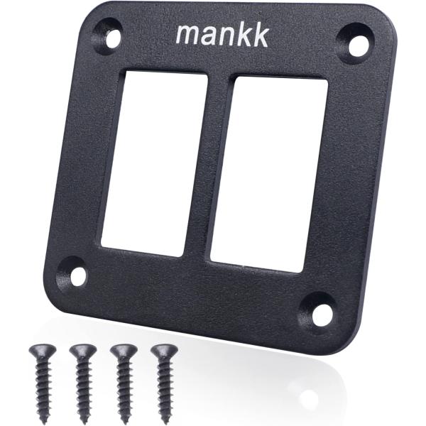 商品名mankk Rocker Switch Panel Housing 2 Way Aluminum Black Panel Housing Holder for Car Boat Motorcycle Etc M-075-2Kブランド：...