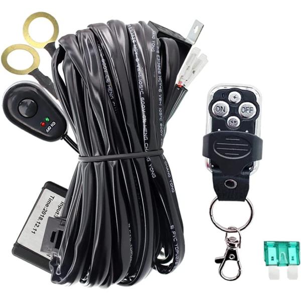 商品名LED Work Lights Bar Remote Wiring Harness Kit 1 Leads DC12V 40A LED Lights Remote Wiring Harness Switch Relay 14AWG C...