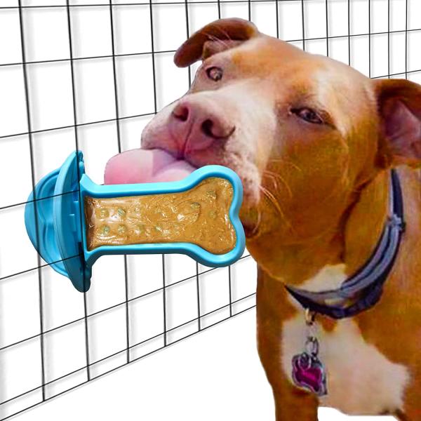 商品名犬のクレートおもちゃ 不安を軽減するトレーニングツール 犬のおやつディスペンサー ペットの行動トレーニング補助に ピーナッツバターのクレートに固定 子犬小屋セラピー トレーニング スローフィーダーおもちゃDog Crate Toy T...