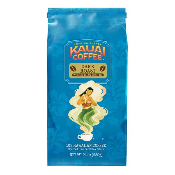 商品名Kauai Whole Bean Coffee, Koloa Estate Dark Roast - Arabica Whole Bean Coffee from Hawaii’s Largest Coffee Grower -Bol...
