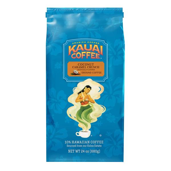 商品名Kauai Hawaiian Ground Coffee, Coconut Caramel Crunch - Gourmet Arabica Coffee from Hawaii's Largest Coffee Grower - S...