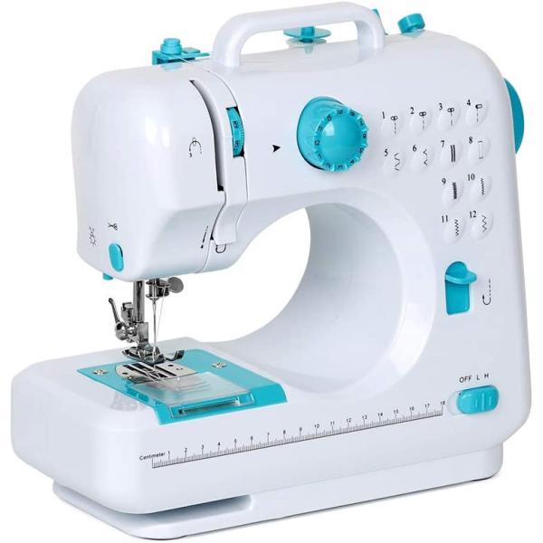 商品名Mini Sewing Machine for Beginner, Portable Sewing Machine, 12 Built-in Stitches Small Sewing Machine Double Threads a...