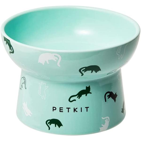 商品名PETKIT Ceramic Raised Cat Food Bowls, Elevated Cat Food Water Bowls, Elevated Porcelain Dish Bowls fr Puppy Catsブランド：...