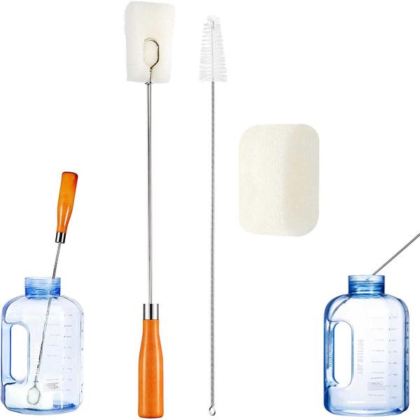 商品名：Patented Water Bottle Sponge Cleaner Brush Set-17” Long Soft Tip Flexible Bendable Cleaning Washer Scrubber for Big ...
