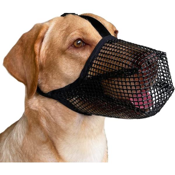 商品名Dog Muzzle, Soft Mesh Covered Muzzles for Small Medium Large Dogs, Poisoned Bait Protection Muzzle with Adjustable St...