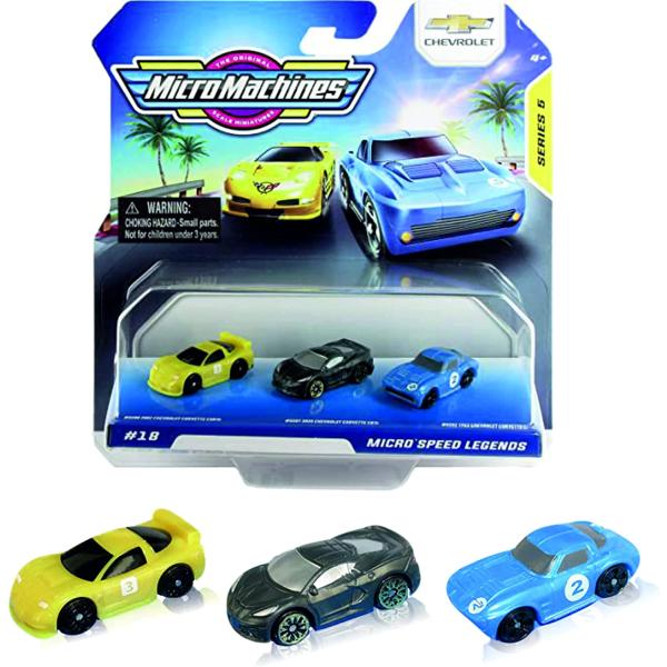 商品名Micro Machines 2021シリーズ5スターター 3パック #18 マイクロスピードレジェンド コルベット 2002 C5R 2020 C8 1963 スティングレイMicro Machines 2021 Series 5 ...