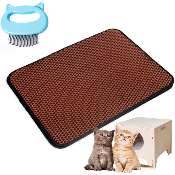 商品名Cat Litter Mat, Litter Box Mat Premium Durable Cat Litter Mat Non-Slip and Waterproof Backing Double Layered Rug Soft...
