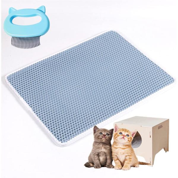 商品名Cat Litter Mat, Litter Box Mat Premium Durable Cat Litter Mat Non-Slip and Waterproof Backing Double Layered Rug Soft...