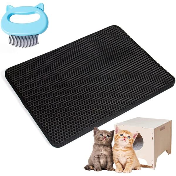商品名Cat Litter Mat, Litter Box Mat Premium Durable Cat Litter Mat Non-Slip and Waterproof Backing Double Layered Rug Soft...