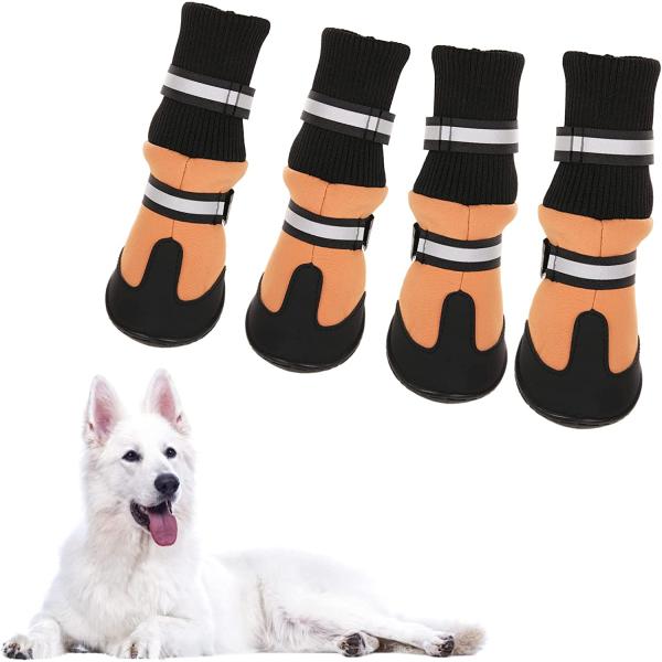 <b>商品名</b>KOESON Waterproof Dog Boots Winter Pet Shoes, Outdoor Pet Snow Booties with Reflective Straps, Col...
