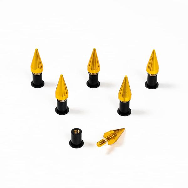 商品名:  6 Pieces Spike Motorcycle Aluminum Windscreen Bolts Fit for Most Motorcycle Windshield Screw Nuts Bolts Kit (Gold)...