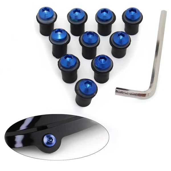 商品名:  10 Pieces Motorcycle Aluminum Windscreen Bolts Fit for Most Motorcycle Windshield Screw Nuts Bolts Kit (Blue)ブランド:...