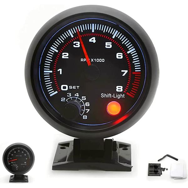 商品名Tachometer Gauge,Geevorks 3.75"" 12V Automotive Replacement Tachometers 0-8000 RPM,RPM Tachometer for Car 4/6/8 Cylin...