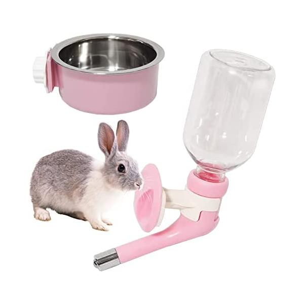商品名PINVNBY Rabbit Dog Water Bottle No Drip Hanging Chinchilla Water Dispenser Plastic Leak-Proof Bunny Waterer Suspended...