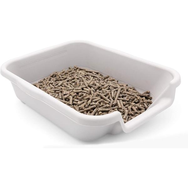 商品名KittyGoHere Cat Litter Box, Small Size, Misty Gray Color, Durable &amp; Pet Safe Kitty Litter Box, Indoor Open Top En...