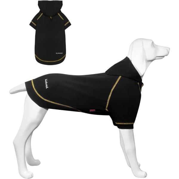 商品名Kickred Basic Dog Hoodie Sweatshirts, Pet Clothes Hoodies Sweater with Hat and Leash Hole, Soft Cotton Outfit Coat fo...