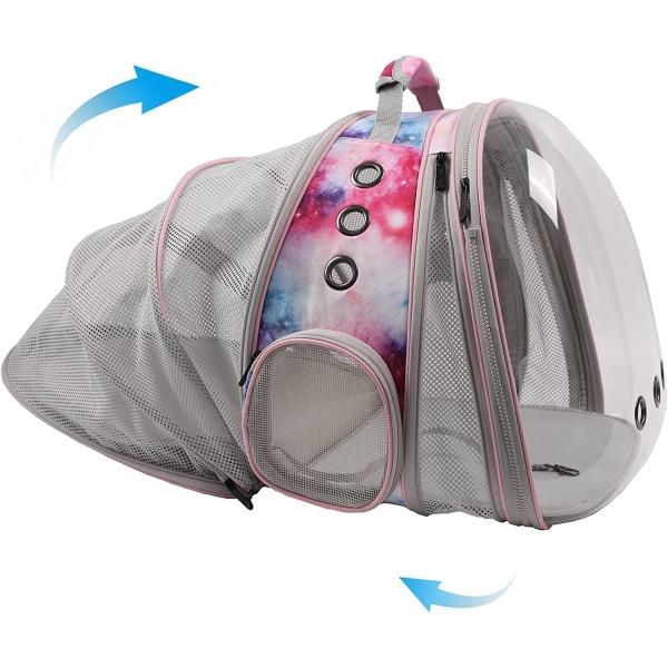 商品名Dual Expandable Cat Backpack Carrier, Fit up to 20 lbs, Printed Artwork with Removable Bubble Expandable Pet Carrier ...