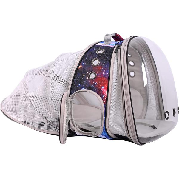 商品名Dual Expandable Cat Backpack Carrier, Fit up to 20 lbs, Printed Artwork with Removable Bubble Expandable Pet Carrier ...