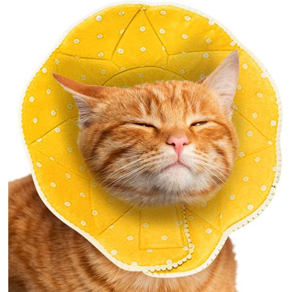 商品名SunGrow Cat Cone Collar Soft, Stop Licking E Collar for Recovery, Post Surgery Stress Relieving with Adjustable Strap...