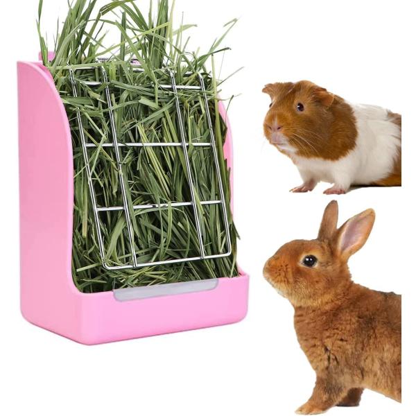 商品名ウサギの餌やり器 モルモット 干し草の餌やり器 小動物フードボウル ウサギモルモット チンチラケージ 餌やりアクセサリー ピンク ALitewoo Rabbit Automatic Feeder Hay Rack Food Bowl ...
