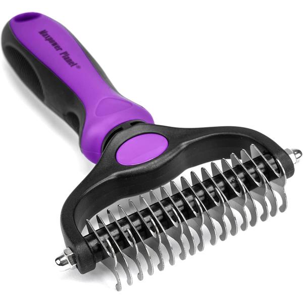商品名Maxpower Planet Pet Grooming Brush - Double Sided Shedding and Dematting Undercoat Rake Comb for Dogs and Cats,Extra ...
