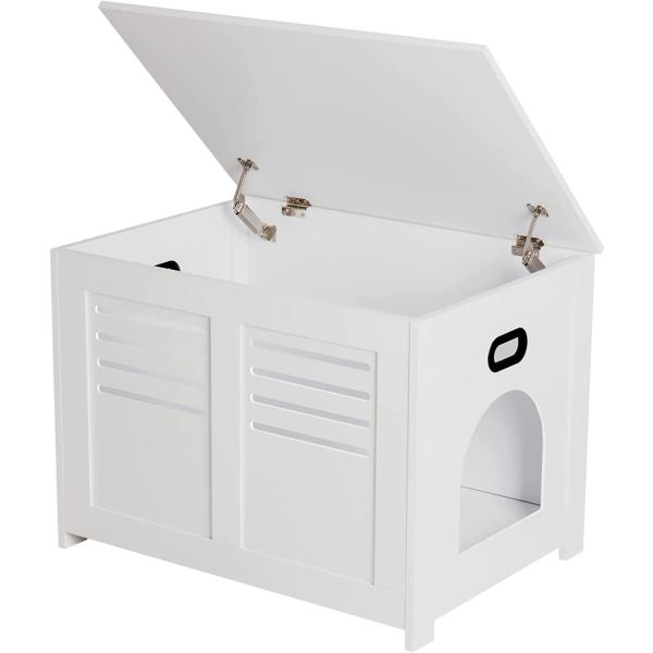 商品名DINZI LVJ Hidden Cat Litter Box Enclosure, Flip Top Cat Washroom Furniture, Good Ventilation, Entrance Can Be on The ...