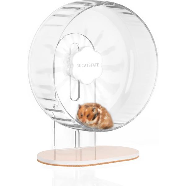 商品名Bucatstate Super Silent Hamster Wheel Hamster Accessories Hamster Running Toys Small Animals Exercise Wheels Transpar...