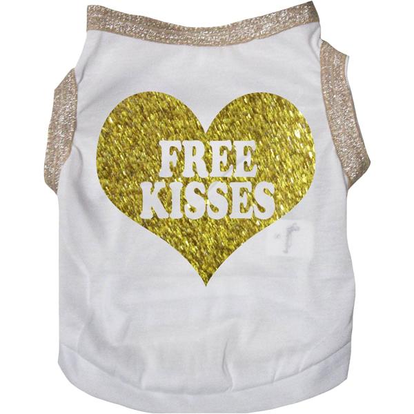 商品名Petitebella 'Free Kisses' Heart Puppy Dog Shirt (White/Gold, Medium)ブランド：Petitebella商品サイズ：Medium高さ：1 cm横幅：6 cm奥行：9 cm...