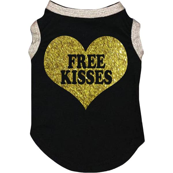 商品名Petitebella 'Free Kisses' Heart Puppy Dog Shirt (Black/Gold, Medium)ブランド：Petitebella商品サイズ：Medium高さ：1 cm横幅：6 cm奥行：9 cm...