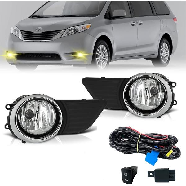 商品名Fog Lights for 2011-2017 Toyota Sienna (Not fit SE Models), 1 Pair Front Bumper Driving Fog Lamps with Switch and Wir...