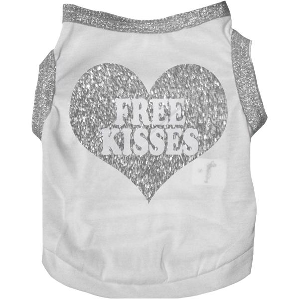 商品名Petitebella 'Free Kisses' Heart Puppy Dog Shirt (White/Silver, Large)ブランド：Petitebella商品サイズ：Large高さ：3.3 cm横幅：11 cm奥行：1...