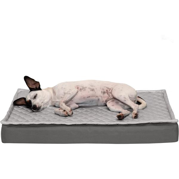 商品名Furhaven Medium Memory Foam Dog Bed Water-Resistant Indoor/Outdoor Quilt Top Convertible Mattress w/ Removable Washab...