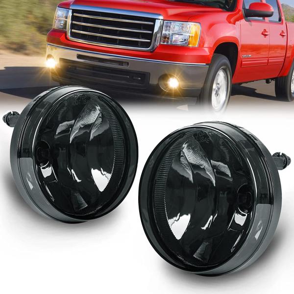 商品名RAPOOSANS Driving Fog Lights Lamps Aseembly for 2007-2013 GMC Sierra 1500 2007-2014 GMC Sierra 2500 3500HD Smoke Lens...
