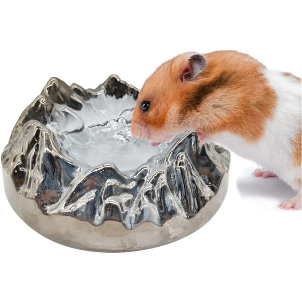商品名：kathson Hamster Feeding Bowl and Water Bowl, Mountain Design Glass Water Bowl, Pygmy Rat Syrian Hamster Gerbil Or Si...