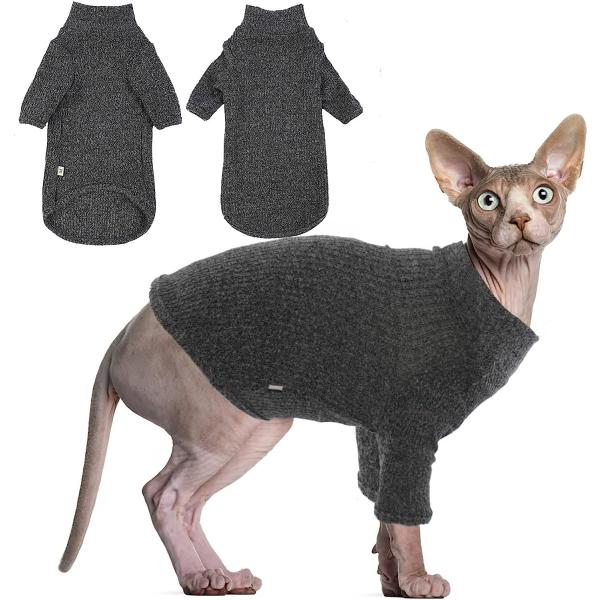 商品名DENTRUN Sphynx Hairless Cats Shirt, Pullover Kitten T-Shirts with Sleeves, Breathable Cat Wear Turtleneck Sweater, Ad...