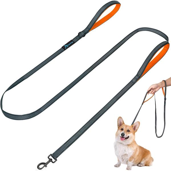 商品名PuppyDoggy Dog Leash for Small to Medium Dogs 6 ft with 3 Reflective Stitching and 2 Traffic Padded Handles Dog Lead ...