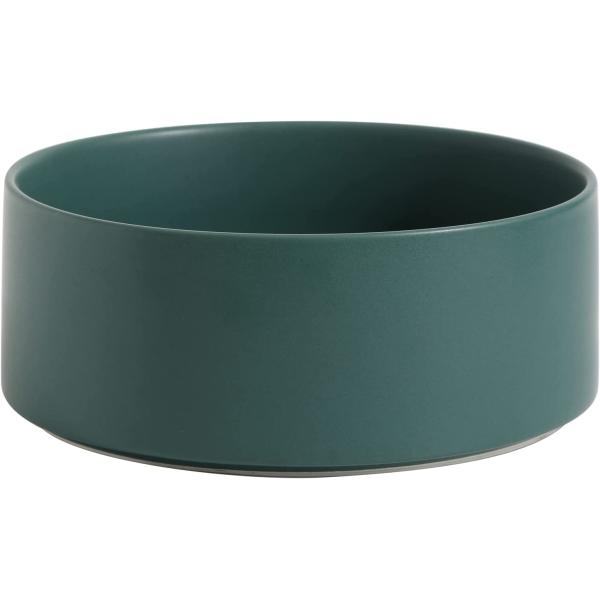 商品名Havniva Non-Slip Ceramics Dog Bowl Dog Food Bowl Dog Dish Large Dog Water Bowl Protect Cervical Spine (8in Bowl, Gree...