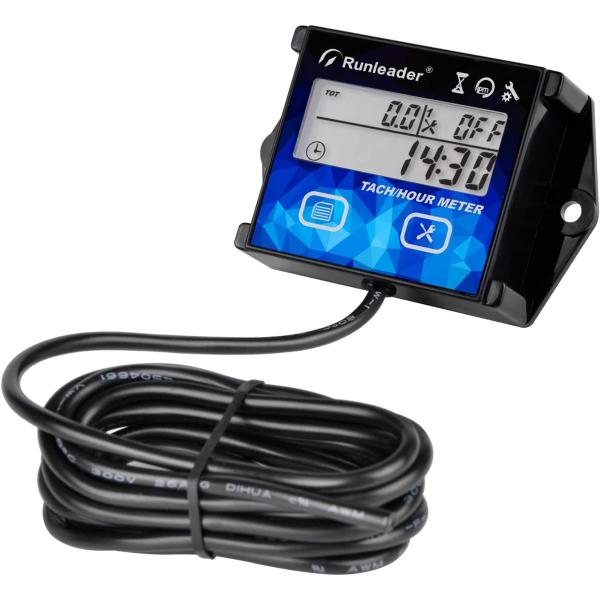 商品名Runleader Digital LCD Tach/Hour Meter,Maintenance Reminder,Multiple Display with Backlight for Garden Tractor Wood Sp...