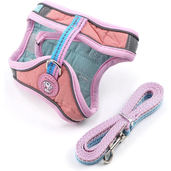 商品名The New cat Harness,cat Walking Suit, Vest-Style Harness, cat Chain, a cat Vest Harness for Walking (Pink-Small)ブランド：...
