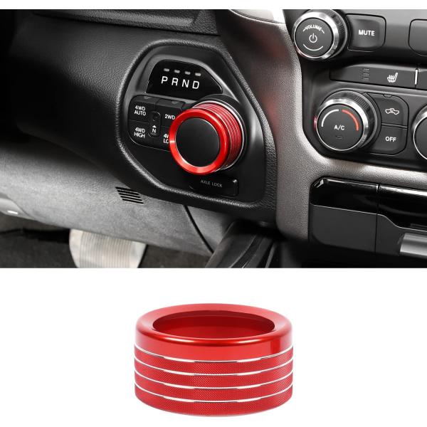 商品名SQQP Aluminum Center Console 4WD Switch Knob Button Cover Trim for 2018 2019 2020 2021 Dodge RAM(Red)ブランド：SQQP商品サイズ：高...