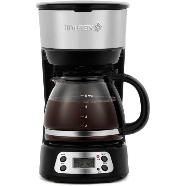 商品名Holstein Housewares 5-Cup Programable Coffee Maker, Convenient and User Friendly, Black and Stainless Steelブランド：Holst...