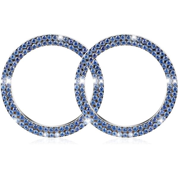 商品名2 Pack Bling Car Decor Crystal [2 Row Rhinestones] Ring Emblem Sticker, Bling Car Accessories for Women, Car Interior...