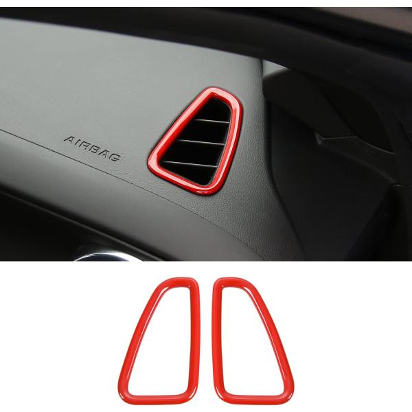 商品名RT-TCZ Dash Board Left &amp; Right Air Vent Outlet Vent Ring Sticker Frame Trim Cover Interior Accessories for Chevro...