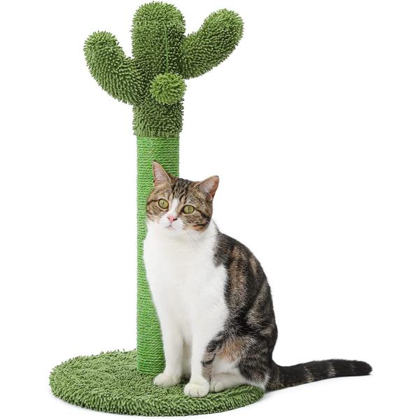 商品名Made4Pets Cat Scratching Post, Cactus Cat Scratcher Kitten Scratch Post with Sisal Rope for Indoor Cats Claw Scratche...