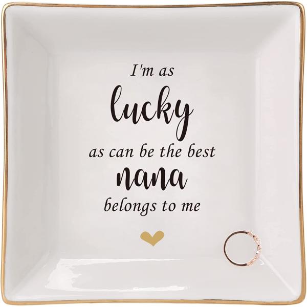 商品名祖母への母の日のギフト 孫娘からのおばあちゃんへの贈り物 祖母誕生日プレゼント - ナナナのユニークなリングディッシュに最適Mother's Day Gifts for Grandma from Grandson Granddaugh...