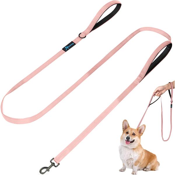 商品名PuppyDoggy Dog Leash for Small to Medium Dogs 6 ft with 3 Reflective Stitching and 2 Traffic Padded Handles Dog Lead ...